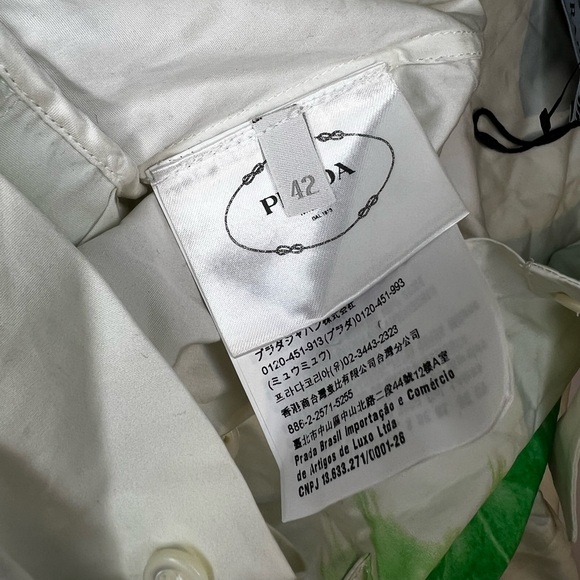 Prada | Dresses | Prada Collar Long Sleeves Quarter Button Midi Dress ...